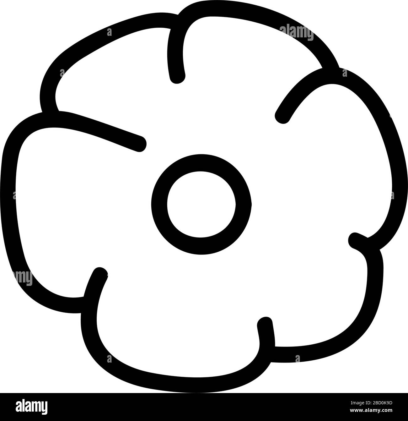 the poppy plant flower icon vector outline illustration Stock Vector ...