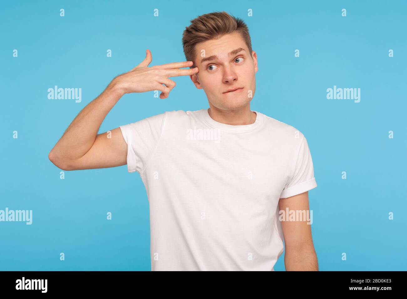 Man gun alone sad hi-res stock photography and images - Alamy