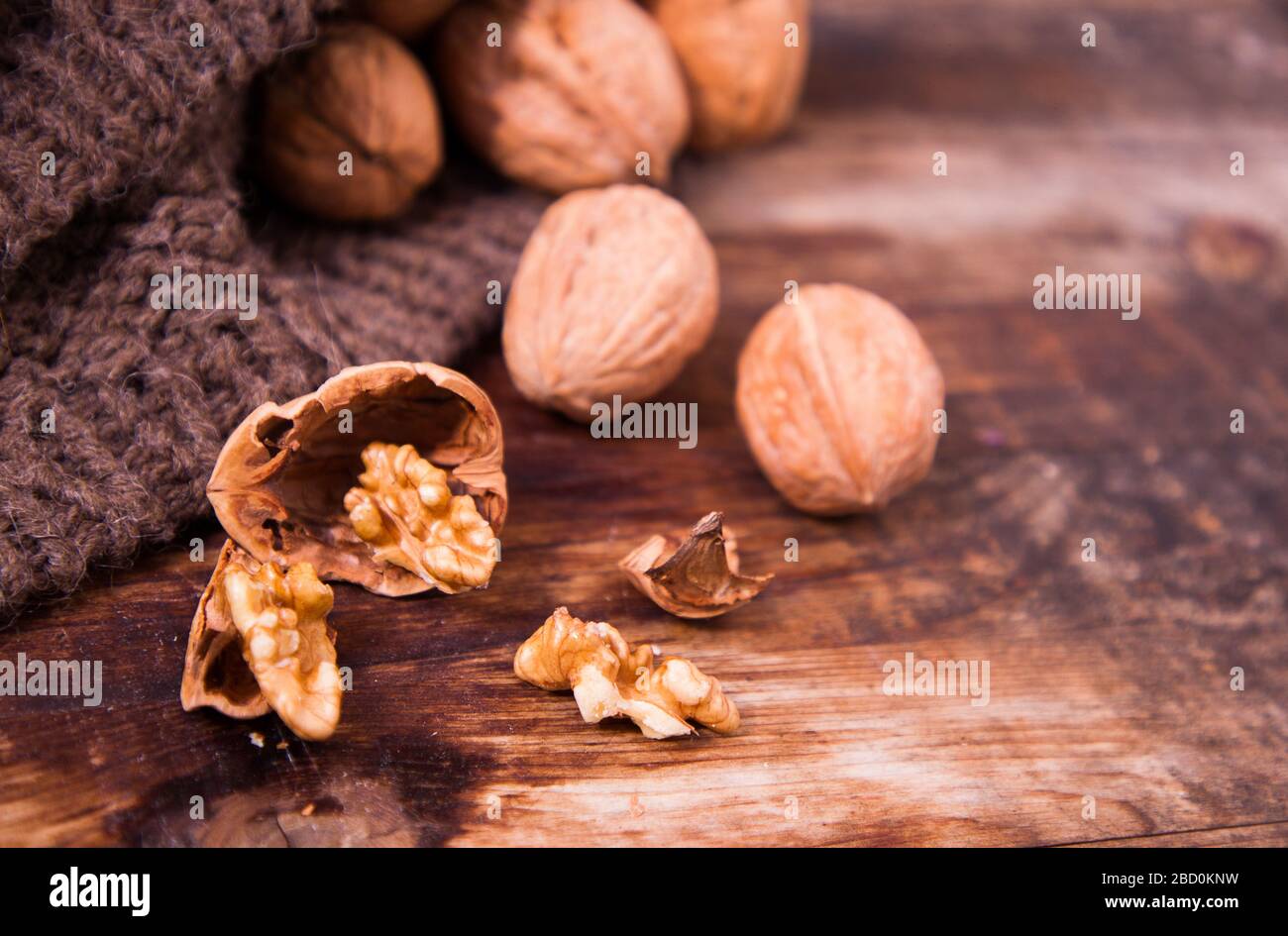 nuts with shell and without Stock Photo - Alamy