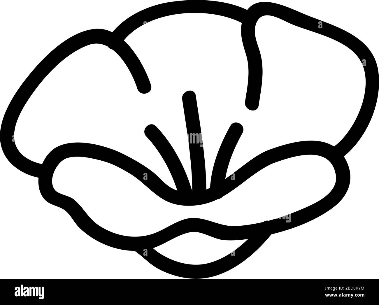 the poppy plant flower icon vector outline illustration Stock Vector ...