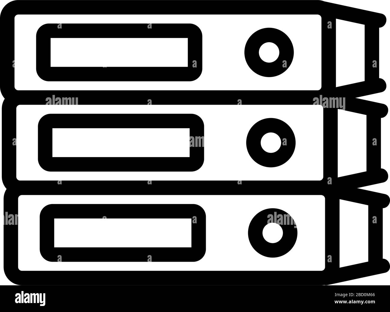 stack folder icon vector outline illustration Stock Vector Image & Art ...