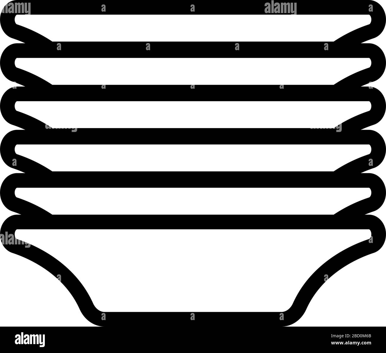 stack plate icon vector outline illustration Stock Vector Image & Art ...