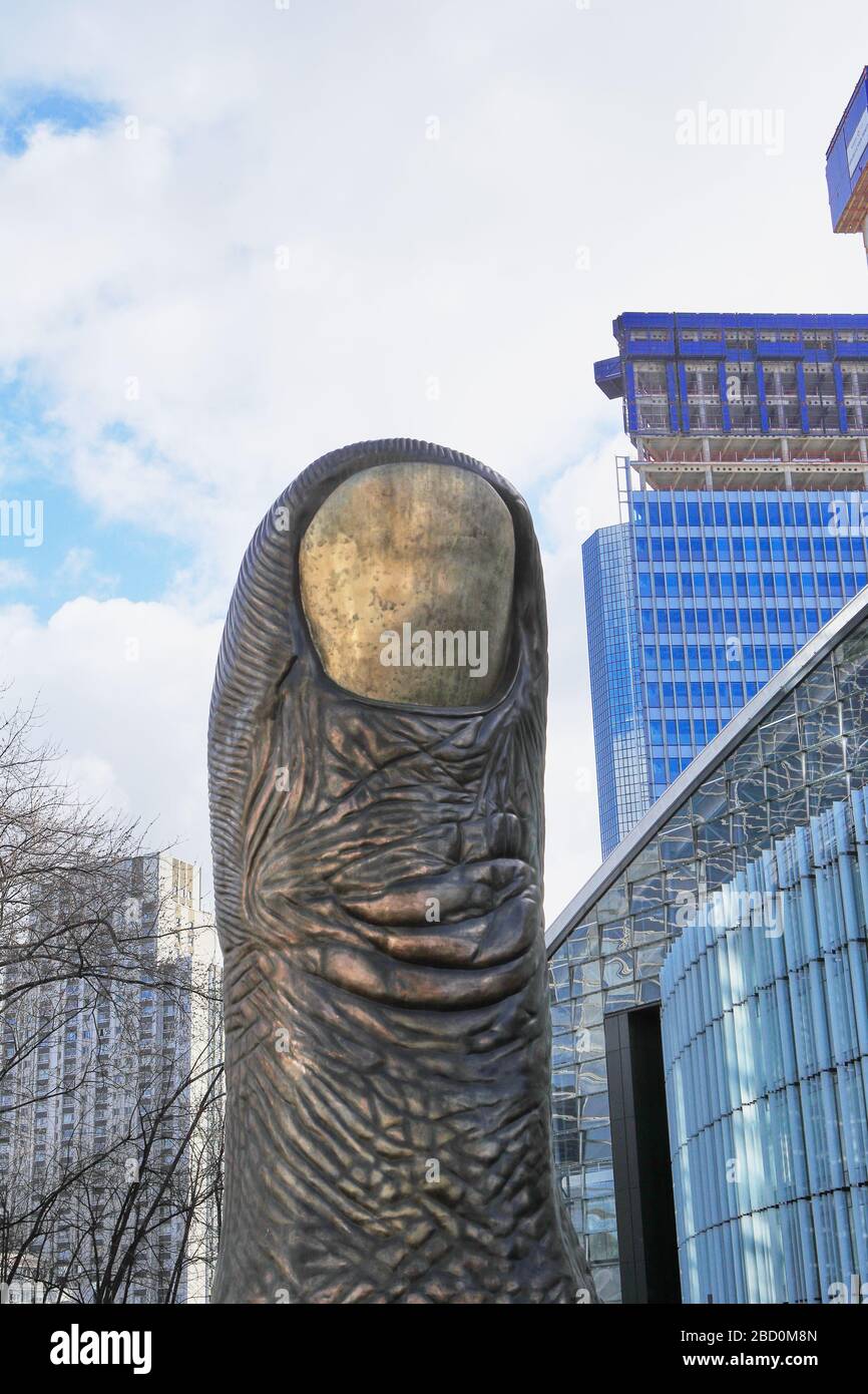 France paris big thumb sculpture hi-res stock photography and images ...