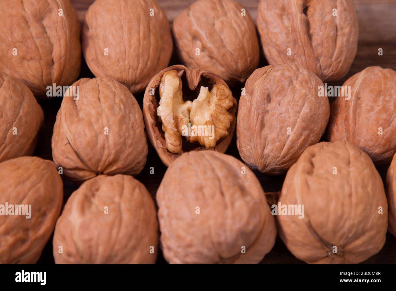 nuts with shell and without Stock Photo - Alamy