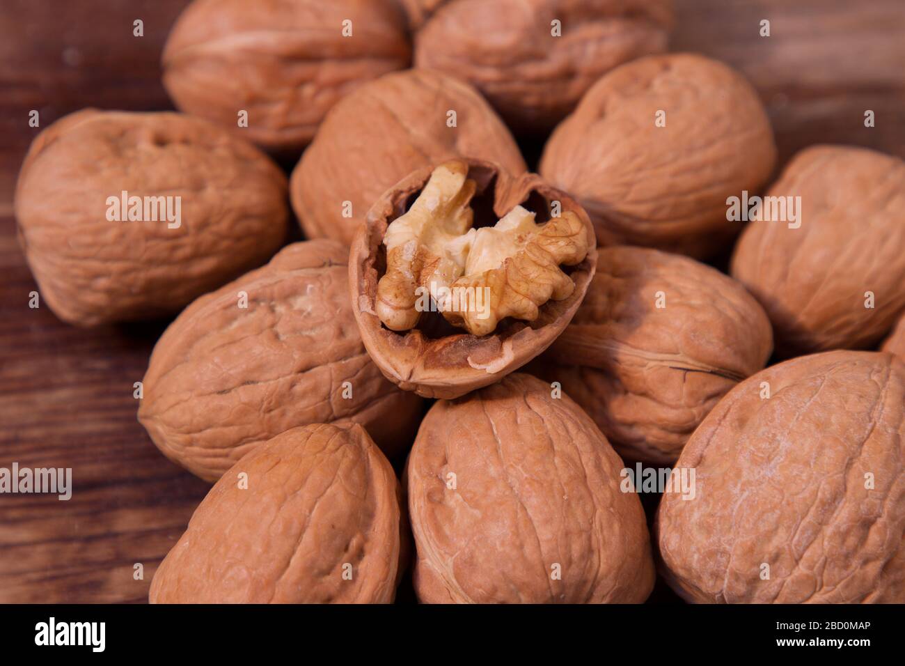 nuts with shell and without Stock Photo - Alamy