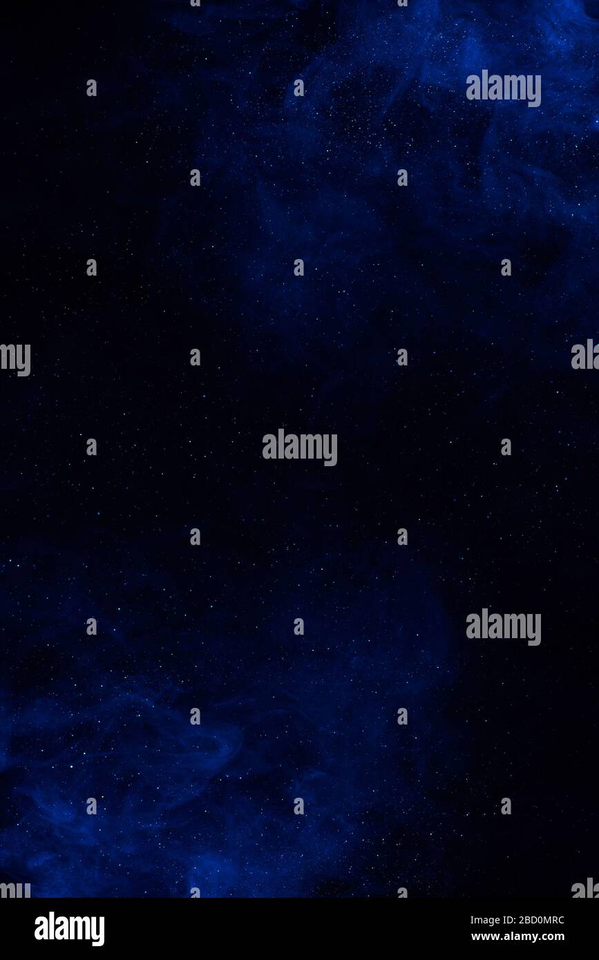 Cosmic galaxy fantasy background with blue clouds and shiny stars Stock ...