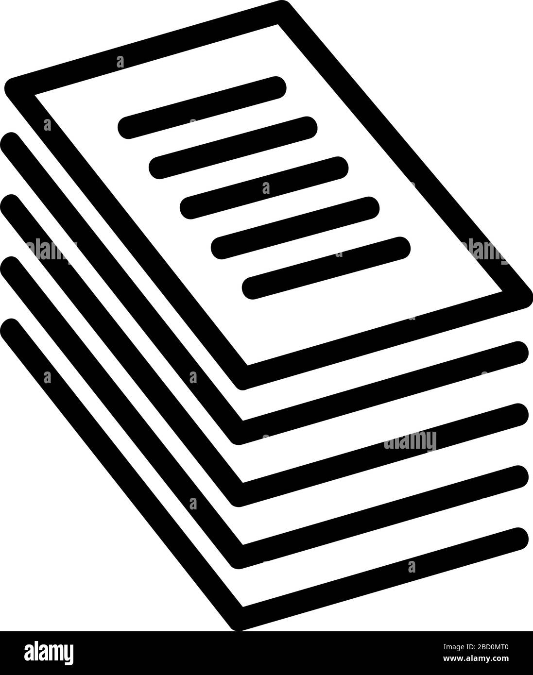 a stack of documents icon vector outline illustration Stock Vector ... a stack of documents icon vector outline illustration Stock Vector ...