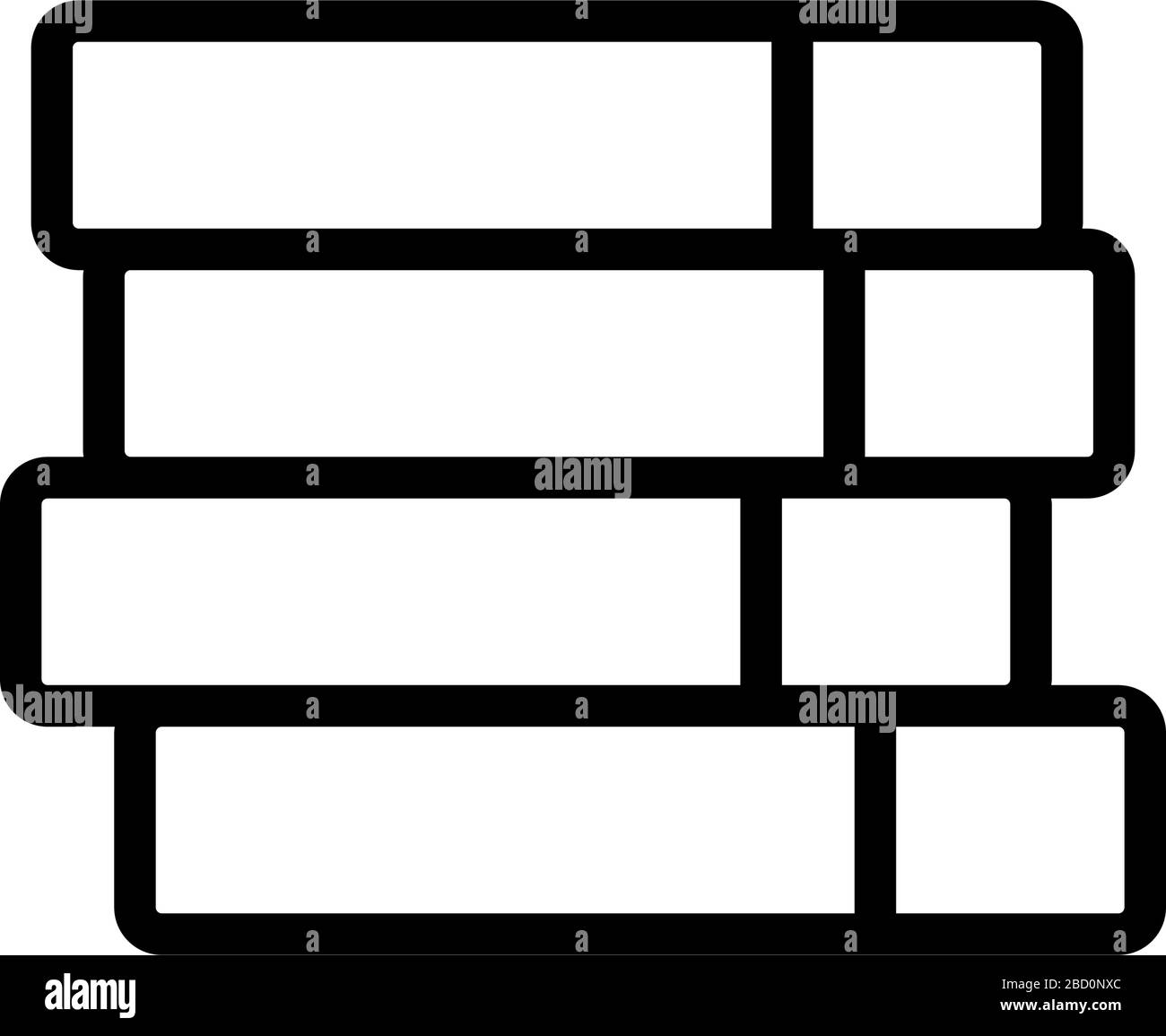 a stack of books icon vector outline illustration Stock Vector Image ...