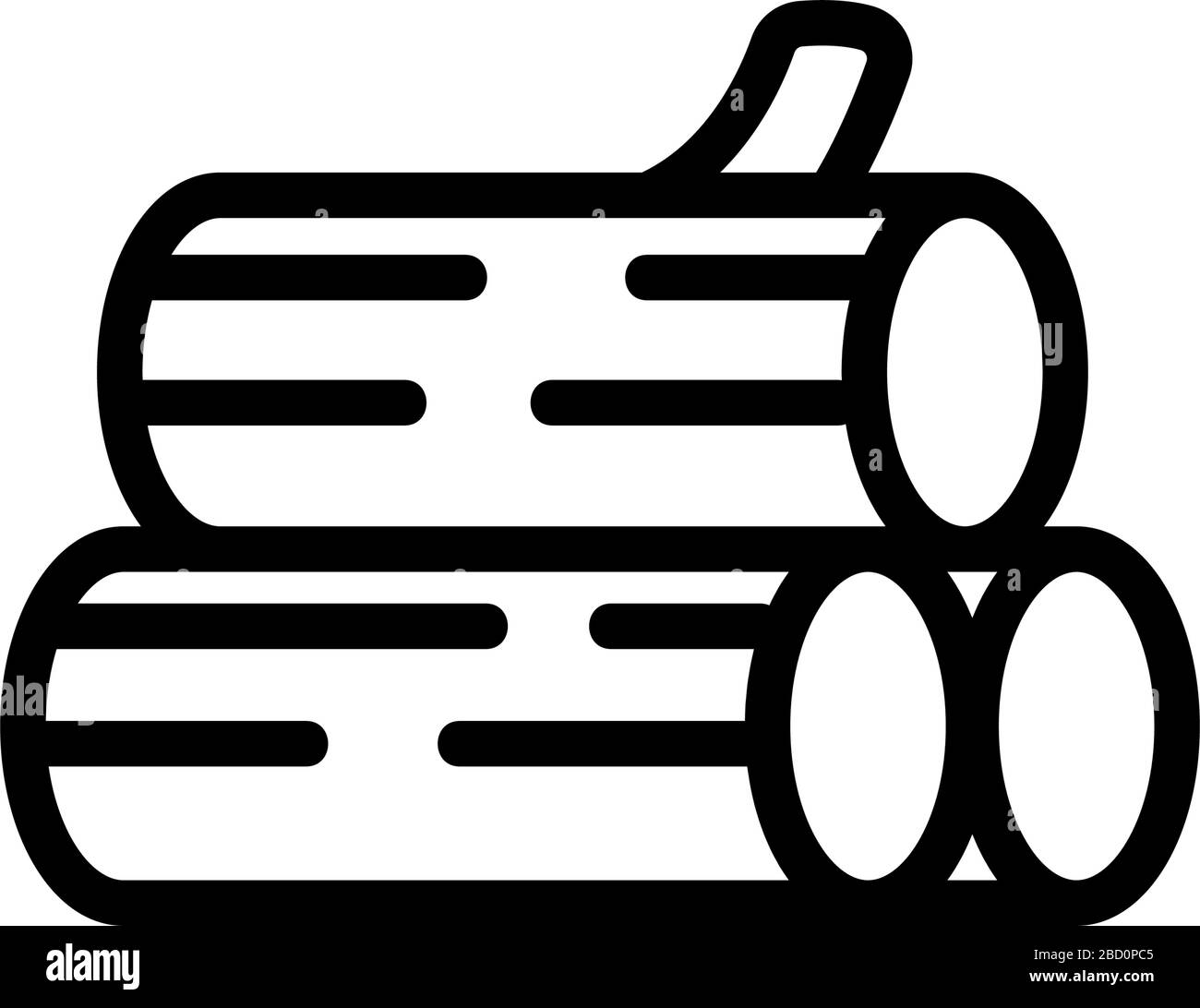 A Stack Of Logs Icon Vector Outline Illustration Stock Vector Image And Art Alamy
