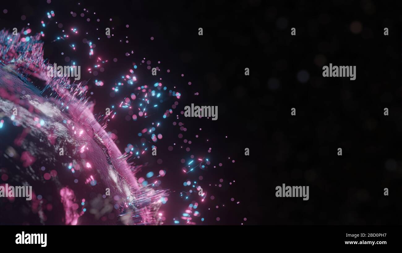 Abstract futuristic planet Earth Stock Photo - Alamy