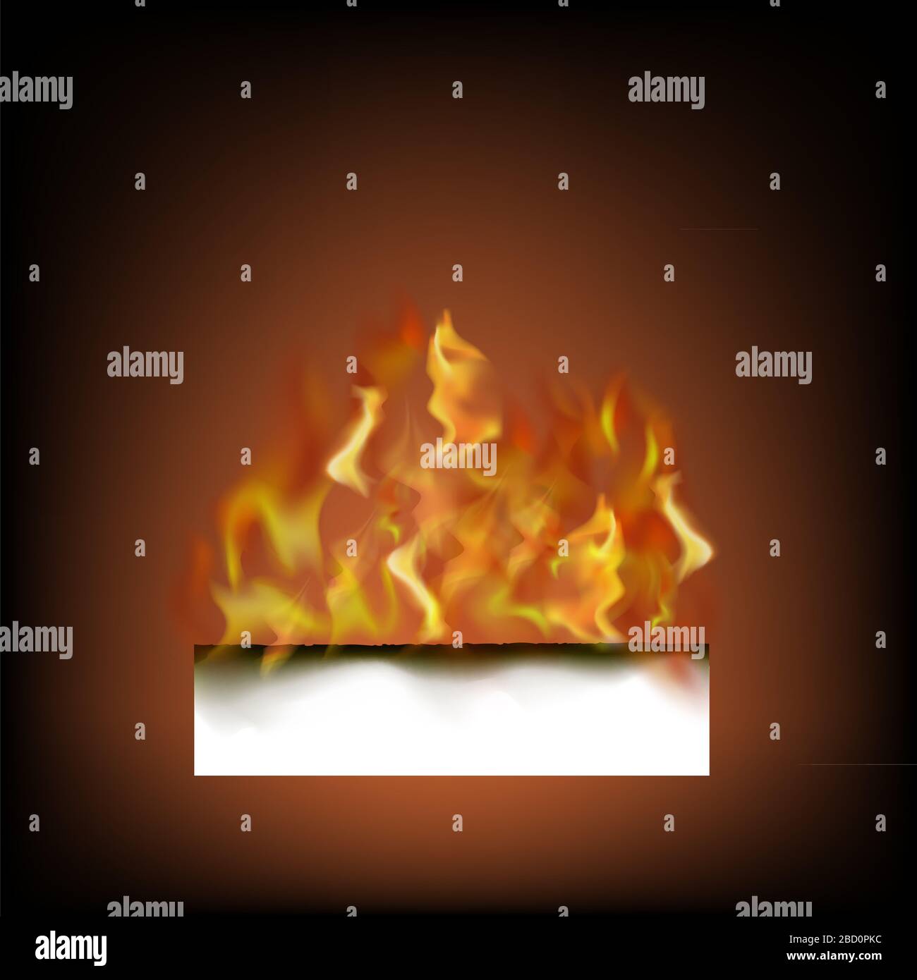 Burning White Paper Isolated on Black Background Stock Photo - Alamy