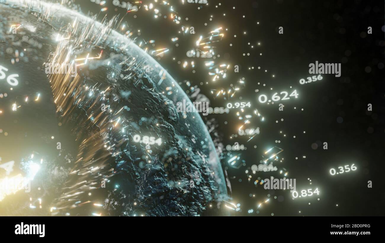 Abstract futuristic planet Earth Stock Photo - Alamy