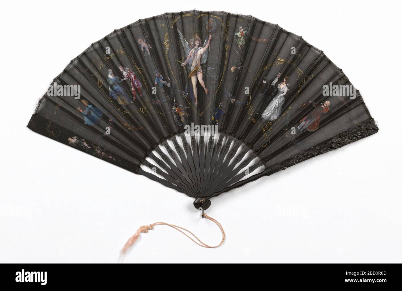 Pleated fan. Research in ProgressPleated folding fan with a black silk ...