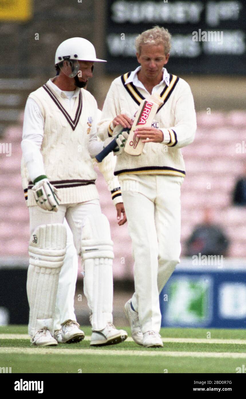 The Oval, London 19 May 1990. Surrey v Hampshire. Surrey opening ...