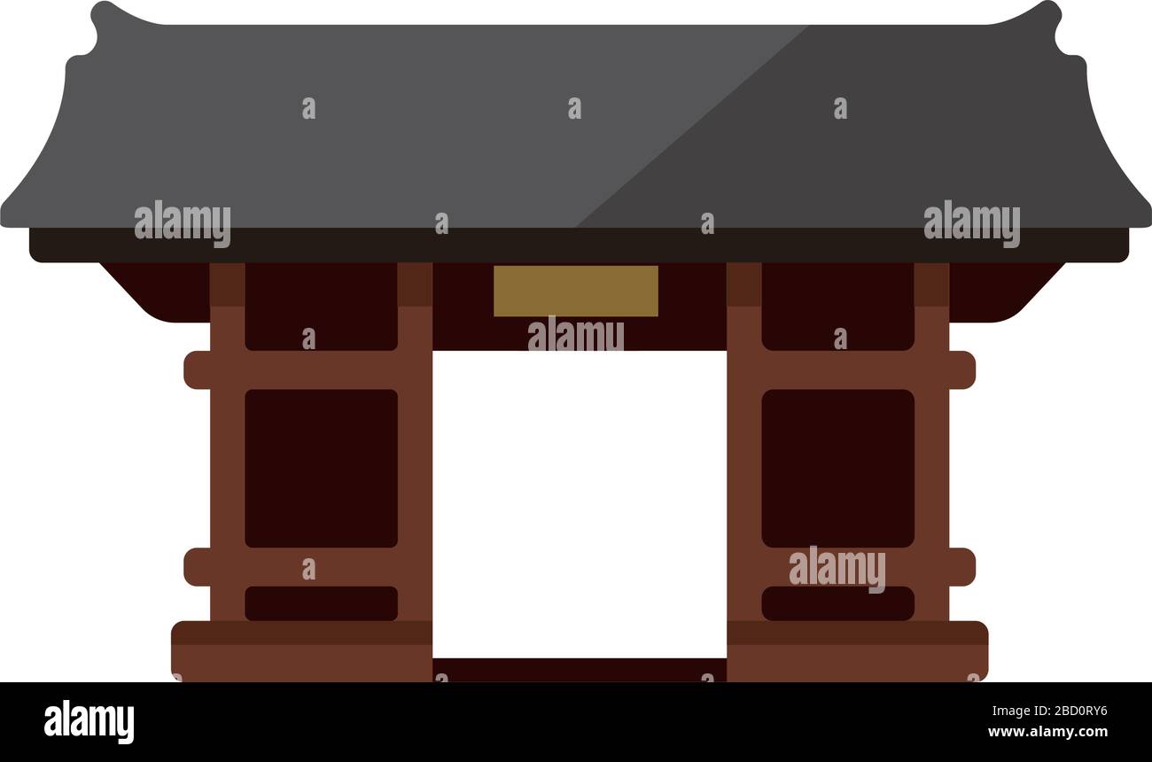 Temple gate vector illustration Stock Vector Image & Art - Alamy