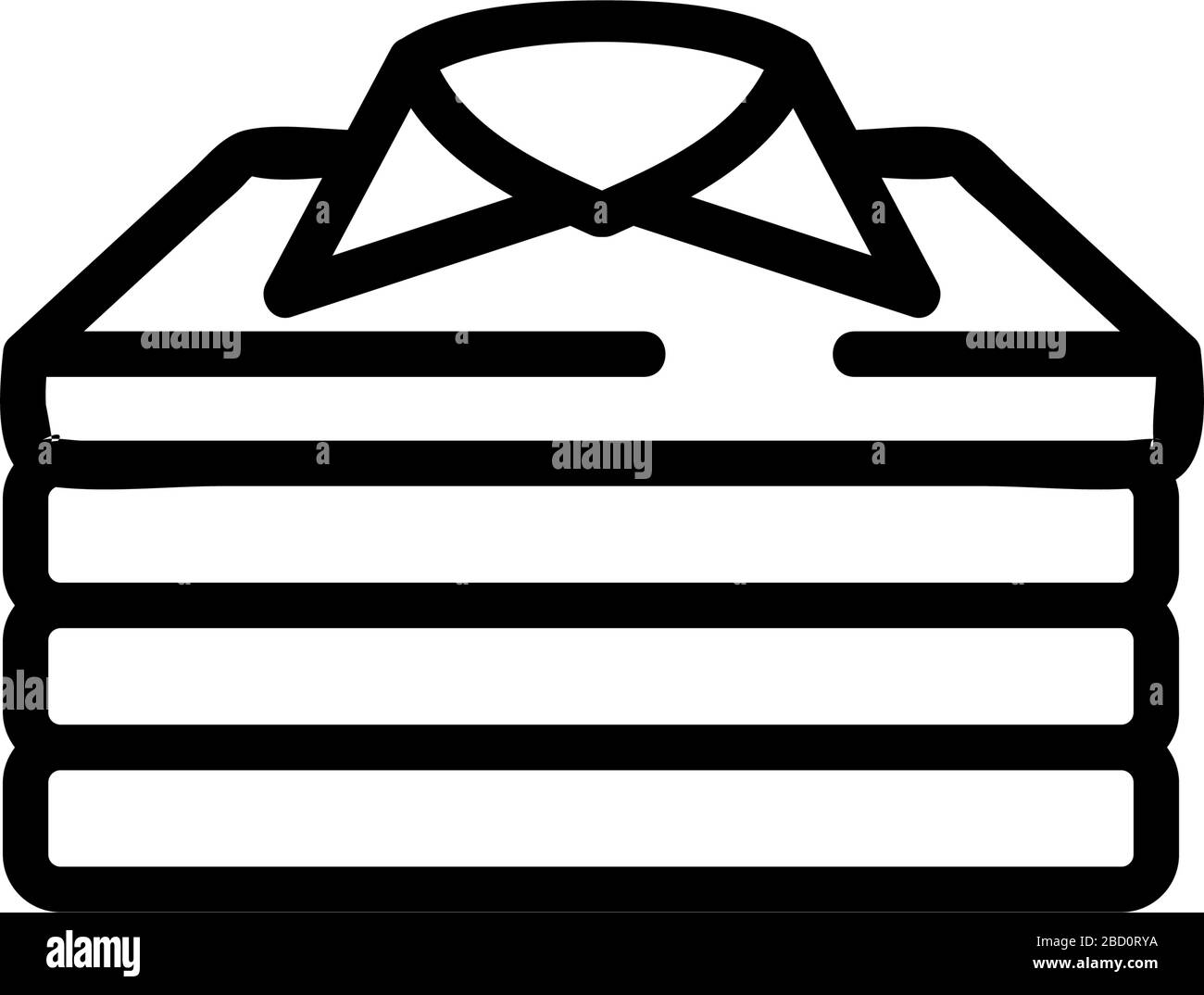 stack shirt icon vector outline illustration Stock Vector Image & Art ...