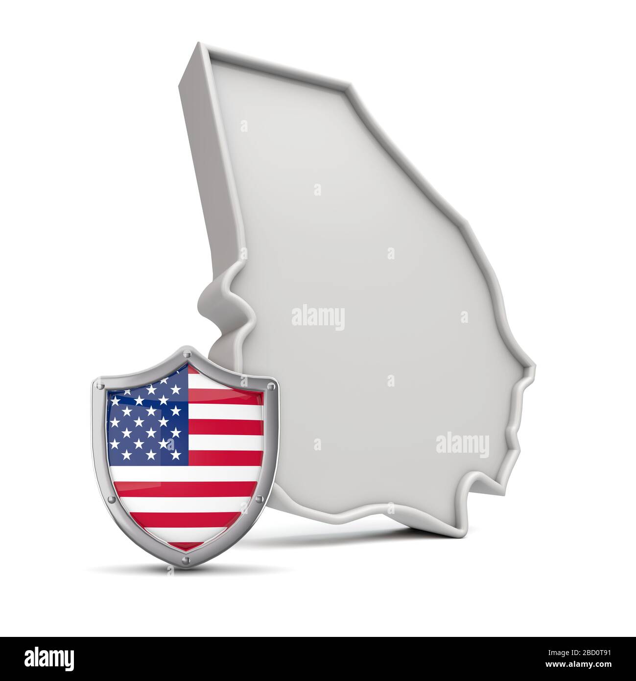 Georgia state map hi-res stock photography and images - Alamy