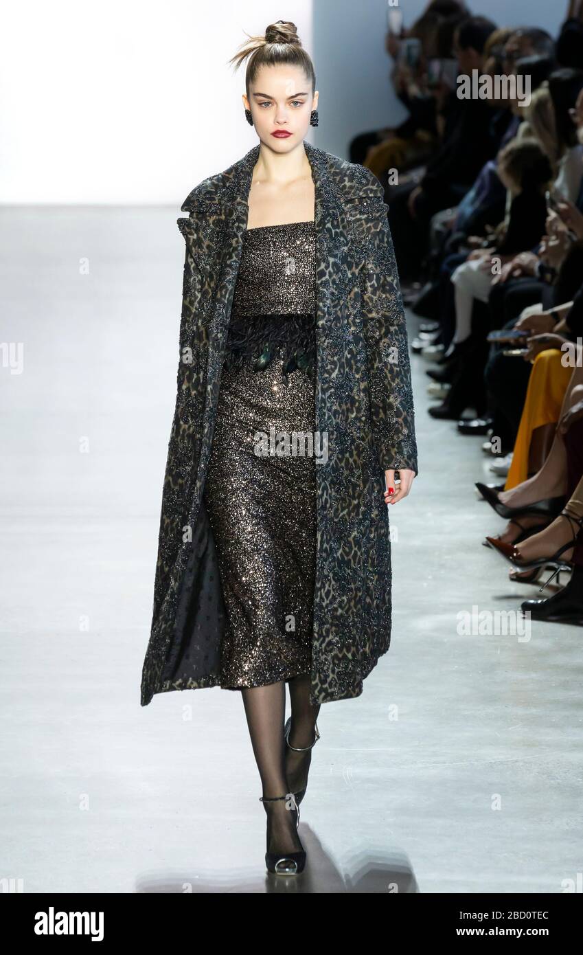 New York, New York - Feb. 08, 2020: Marija Zezelj walks the runway at ...