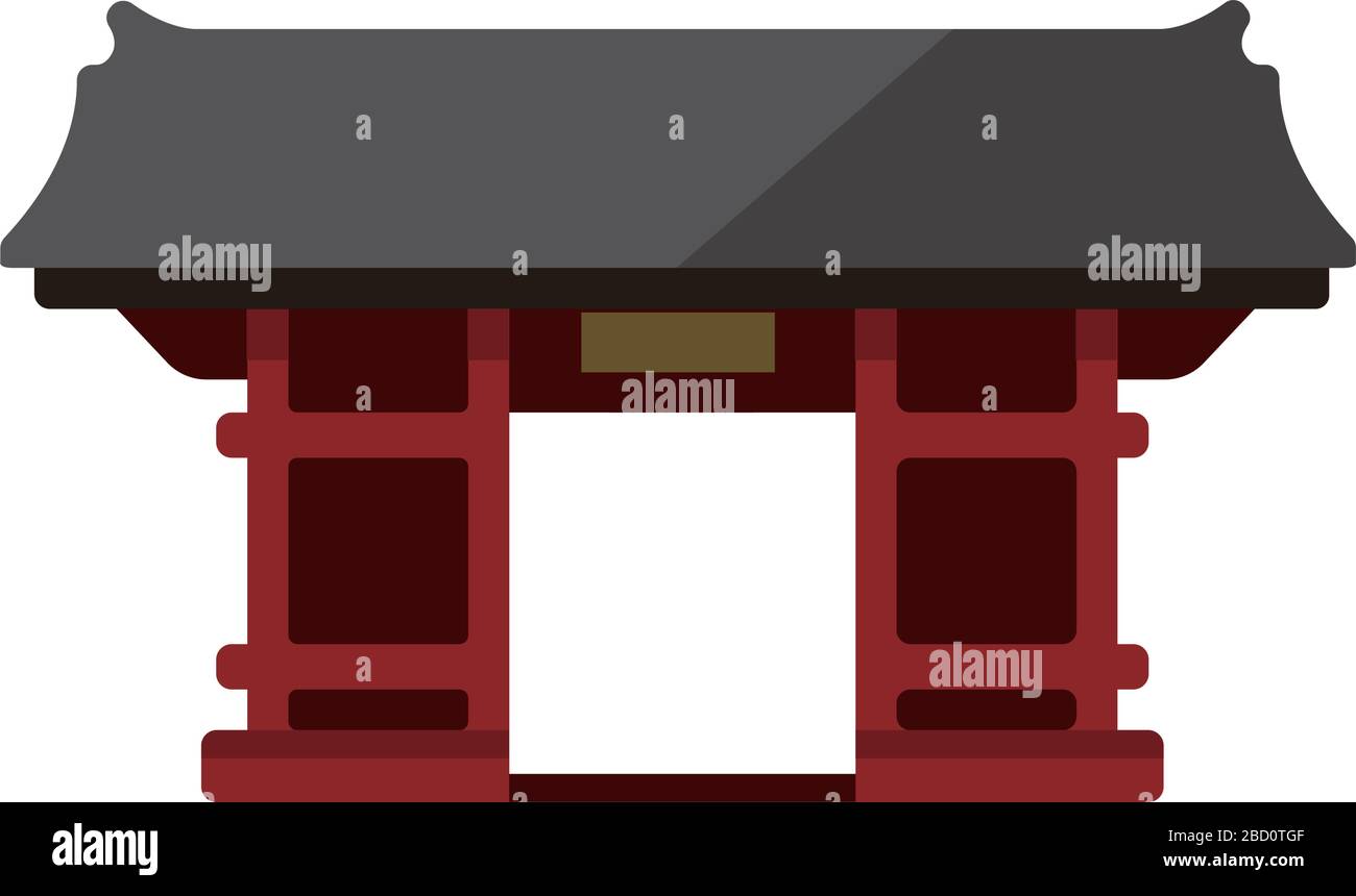 Temple gate vector illustration Stock Vector Image & Art - Alamy