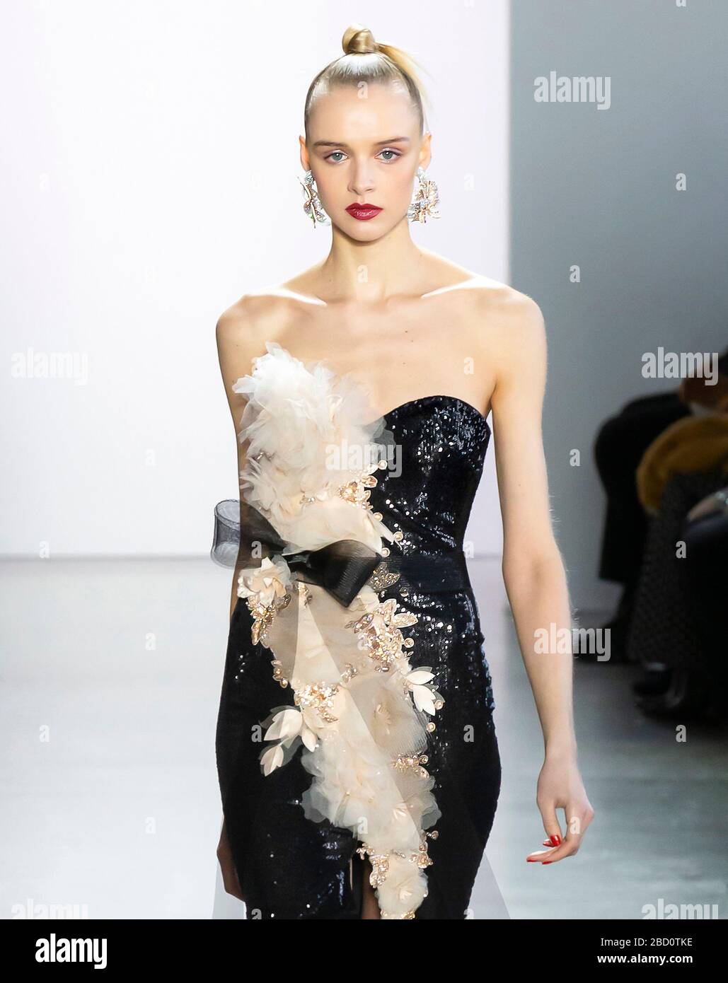 New York, New York - Feb. 08, 2020: Nina Dapper walks the runway at ...