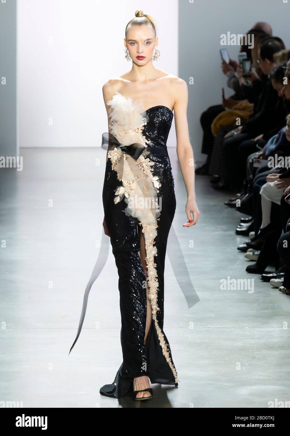 New York, New York - Feb. 08, 2020: Nina Dapper walks the runway at ...