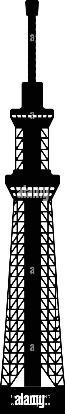 Tokyo sky tree / Tokyo landmark building illustration Stock Vector ...