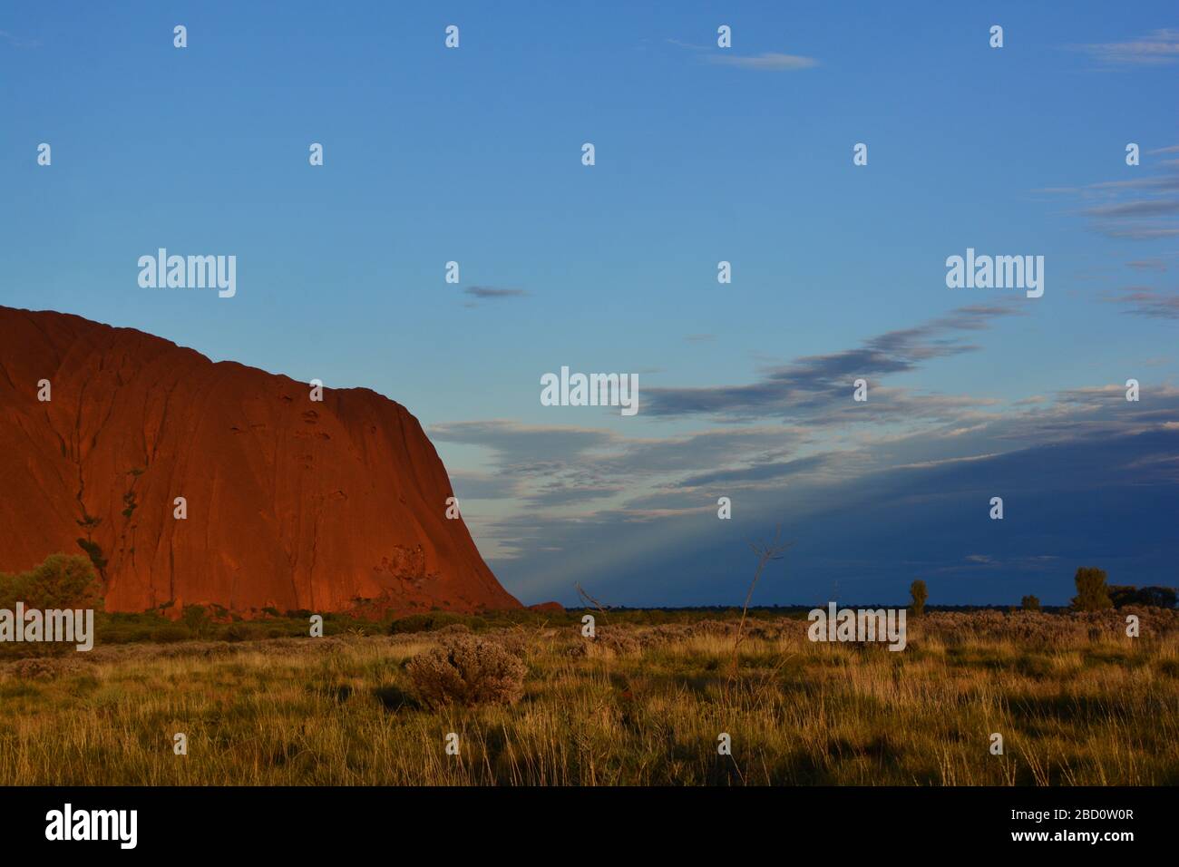 Uluru, Australia-July 2019; view of part of large sandstone rock ...