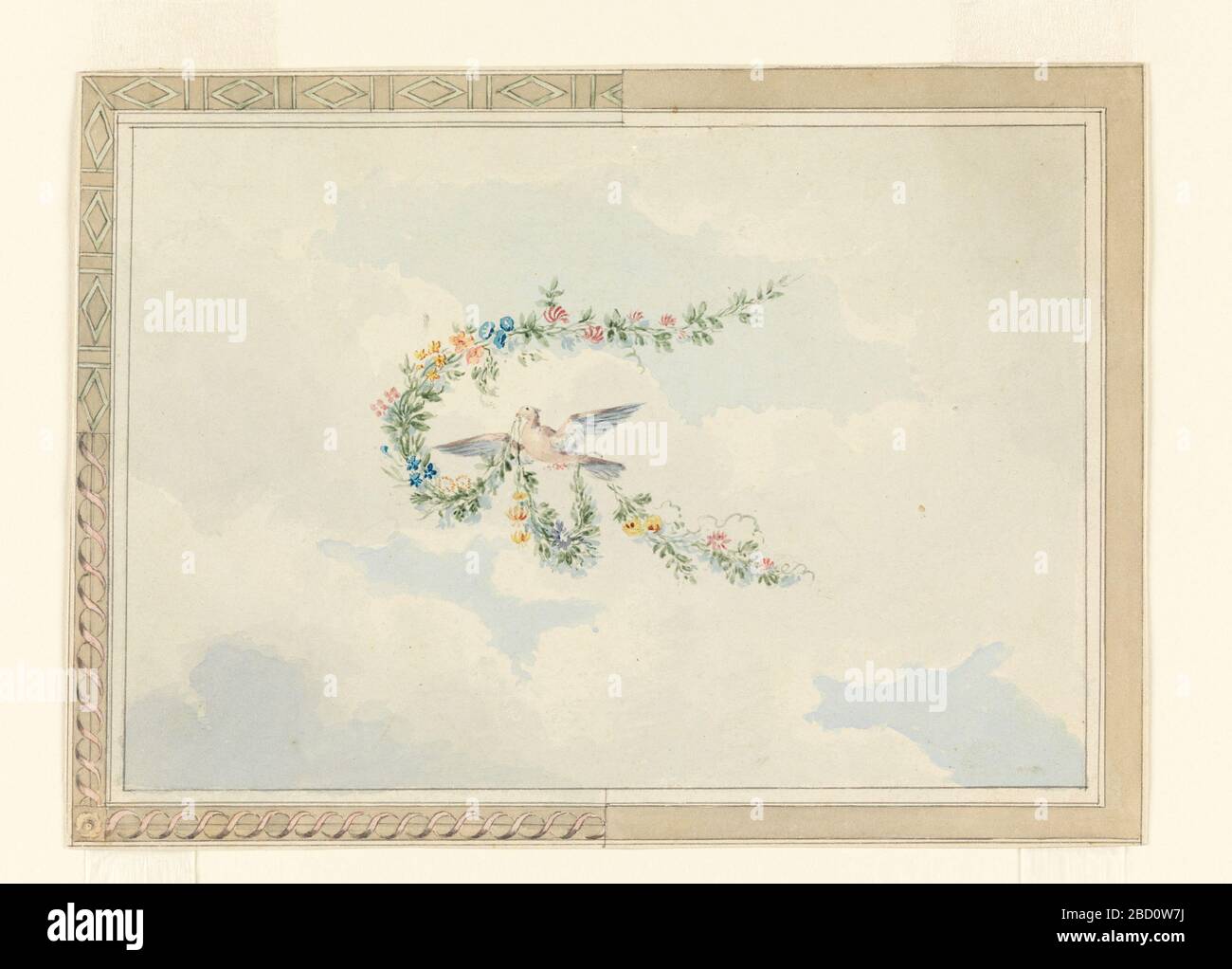 Design for Ceiling. Research in ProgressHorizontal rectangle. Painted ...