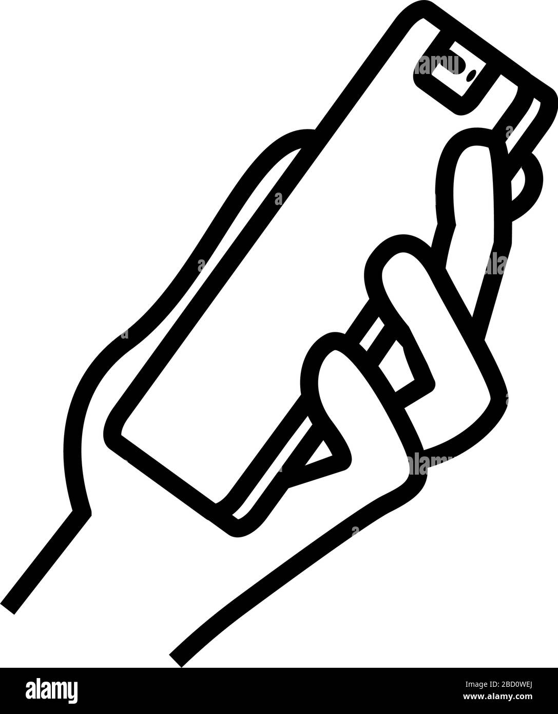 phone icon vector outline illustration Stock Vector Image & Art - Alamy