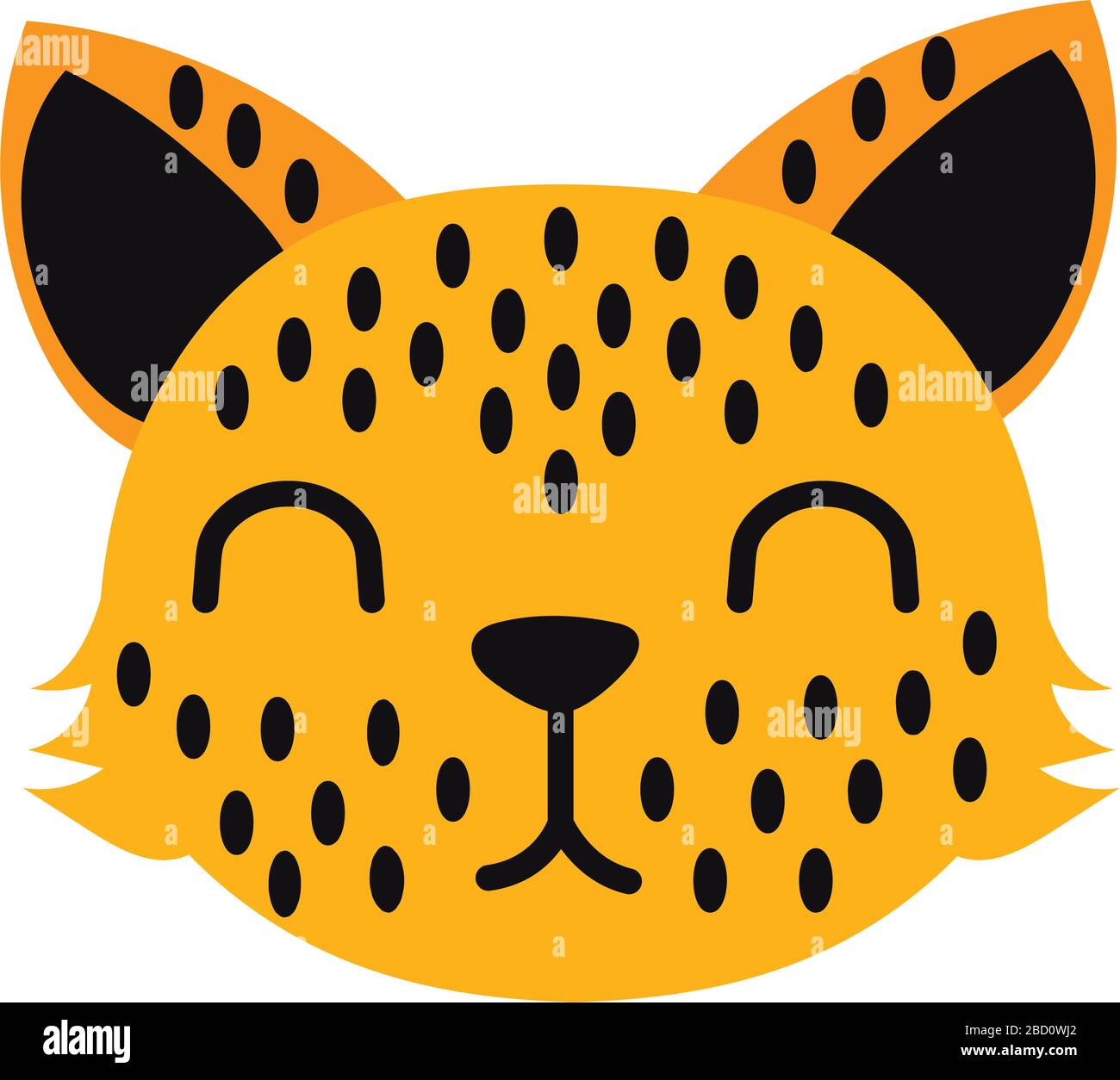 cute little leopard head flat style Stock Vector Image & Art - Alamy