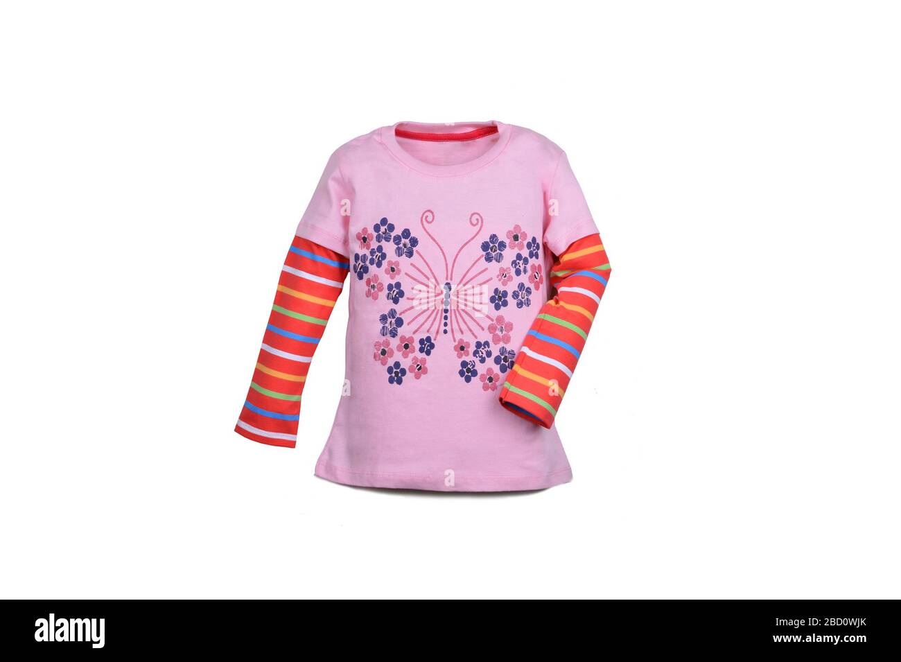 Colorful children clothes isolated in white background Stock Photo - Alamy