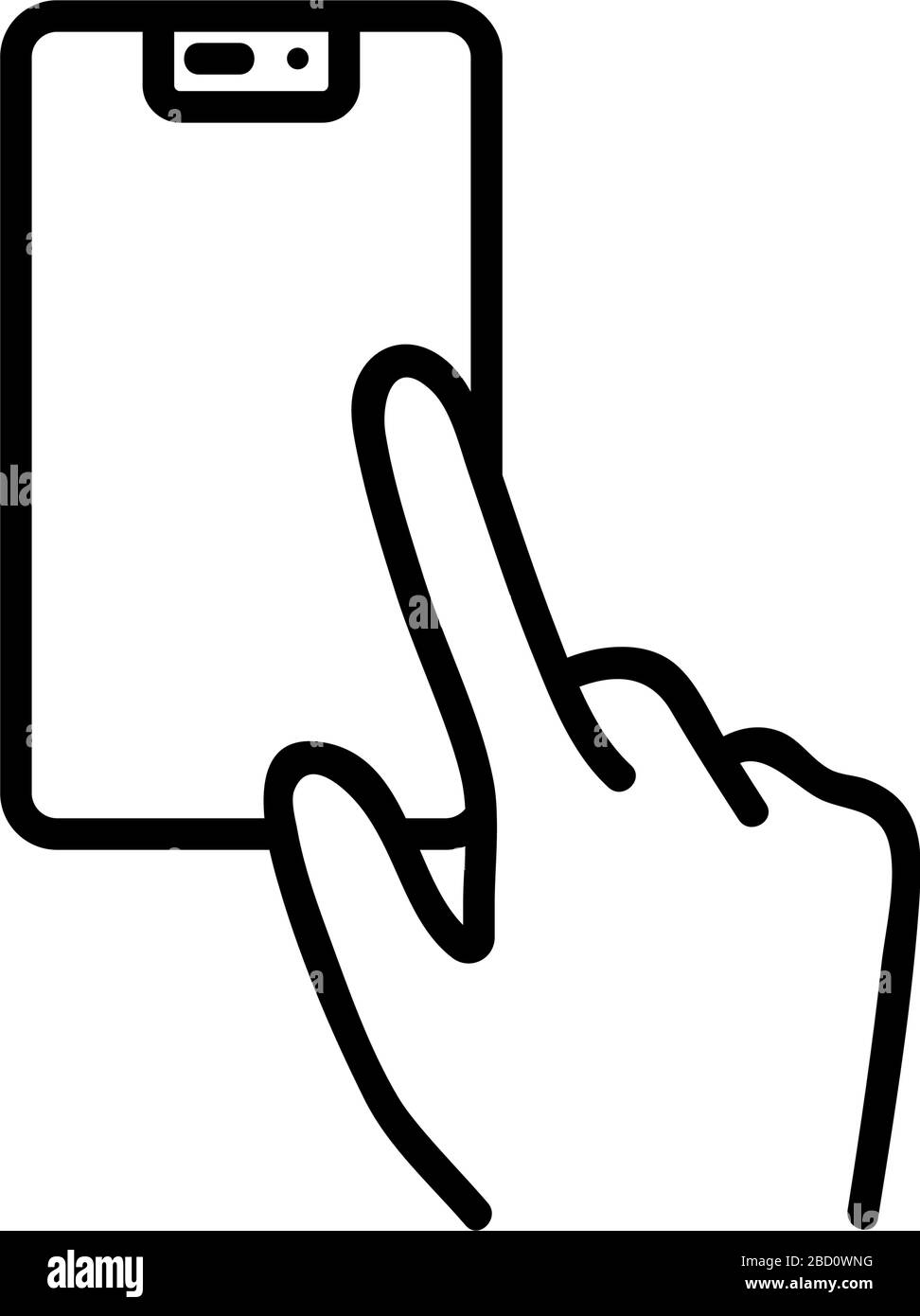 phone icon vector outline illustration Stock Vector Image & Art - Alamy