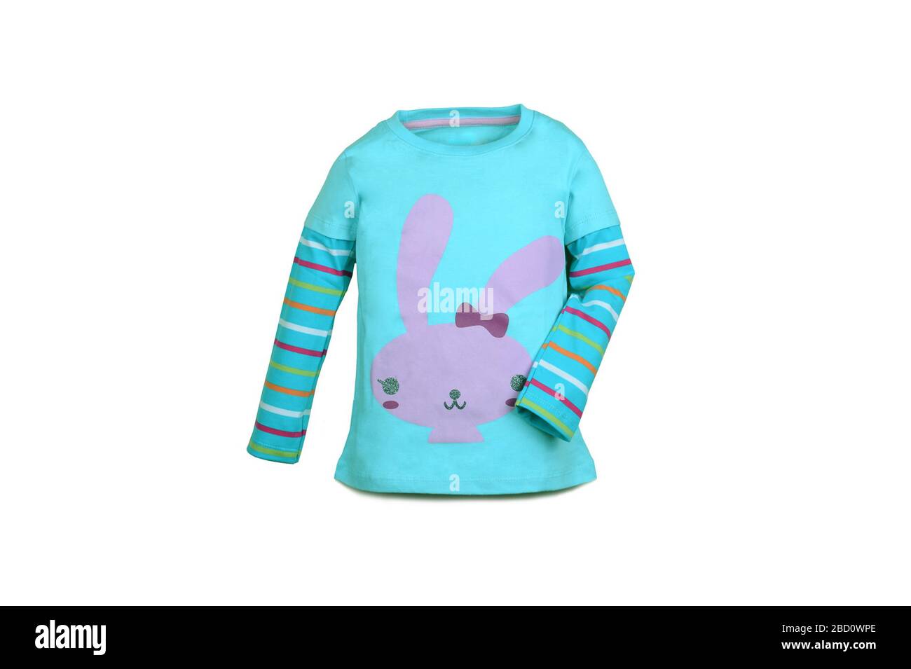 Colorful children clothes isolated in white background Stock Photo - Alamy