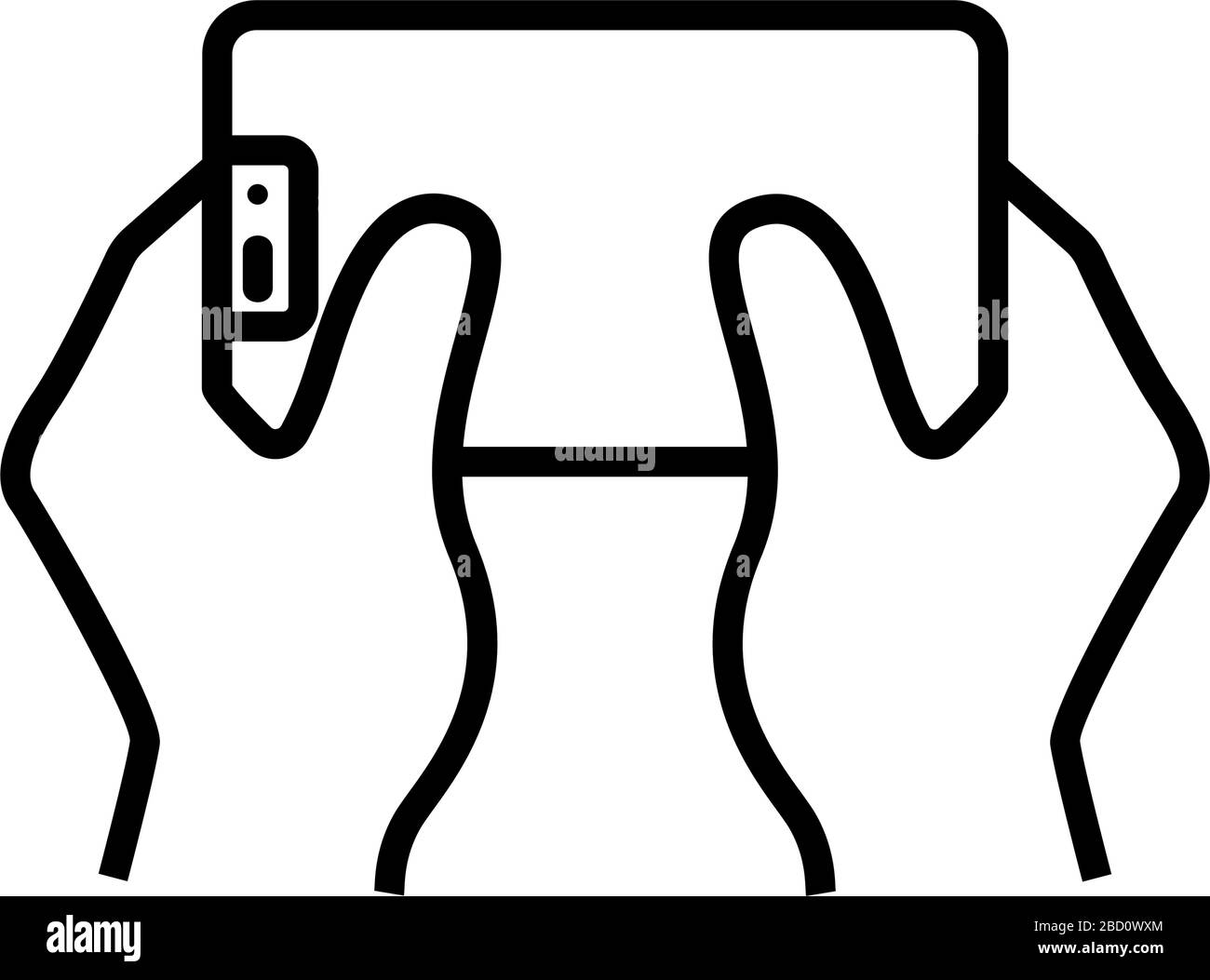 to play on phone icon vector outline illustration Stock Vector Image ...