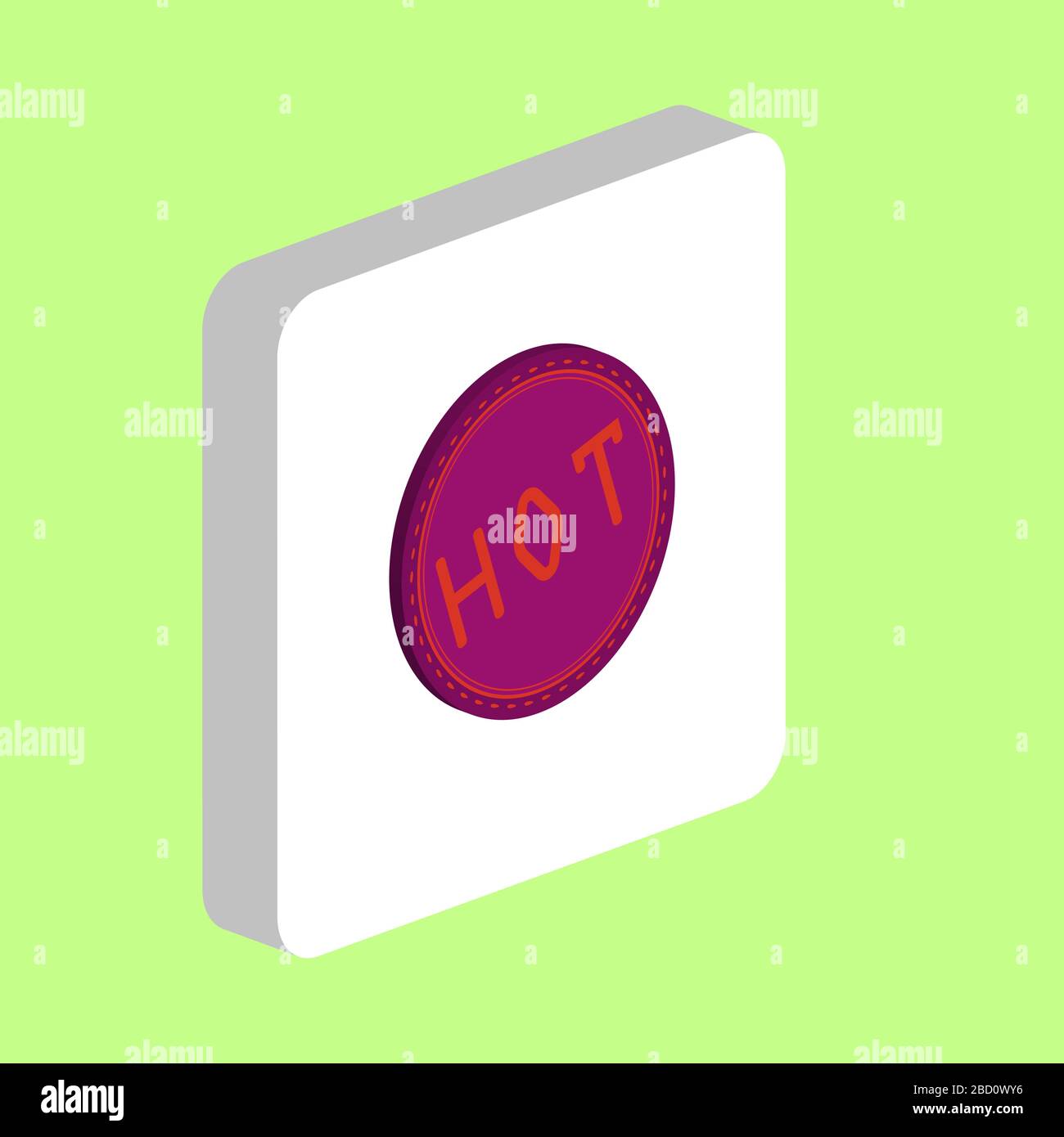 Hot Label Simple vector icon. Illustration symbol design template for ...