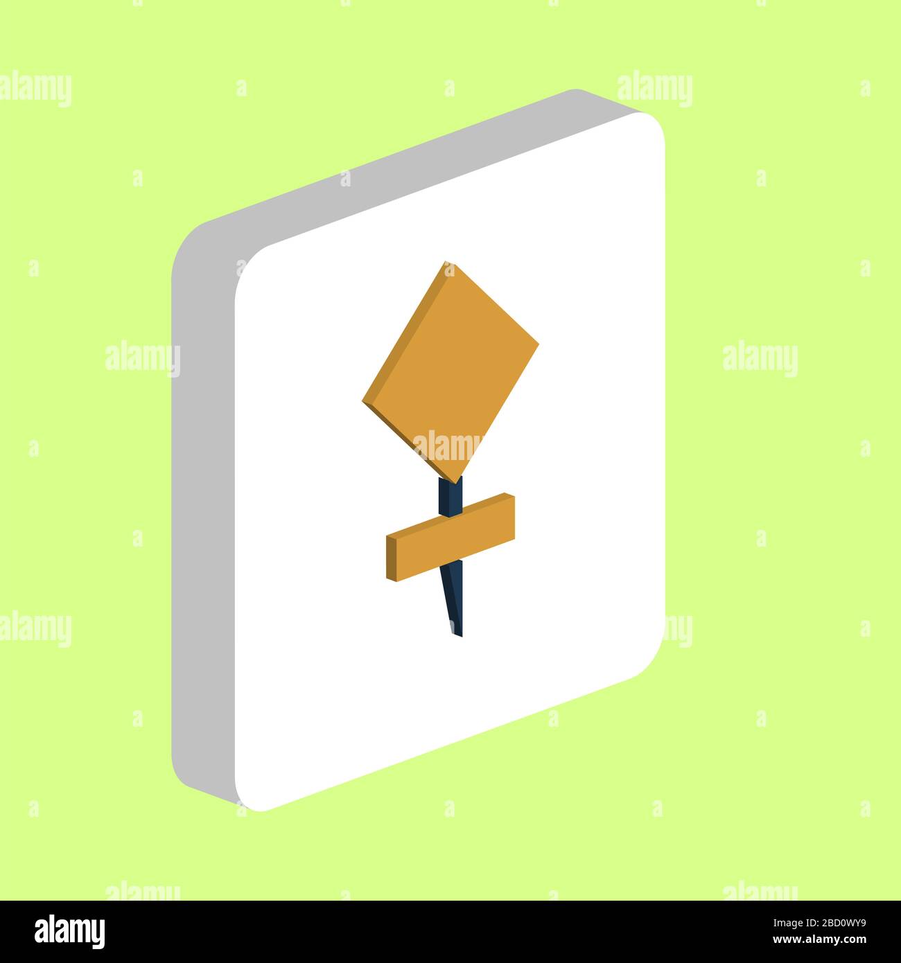 Warning Road Sign Simple vector icon. Illustration symbol design ...