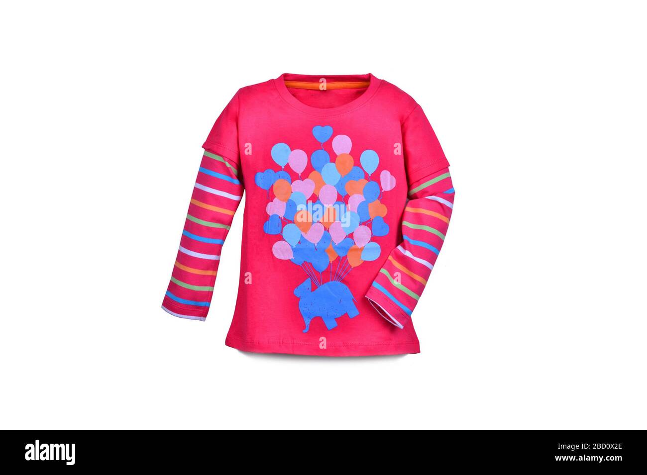 Colorful children clothes isolated in white background Stock Photo - Alamy