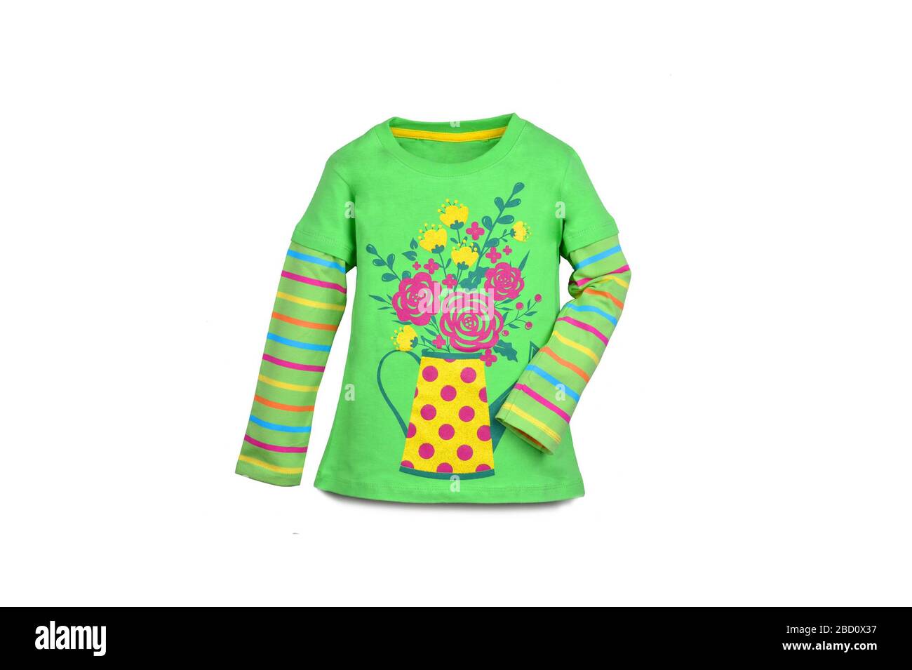 Colorful children clothes isolated in white background Stock Photo - Alamy