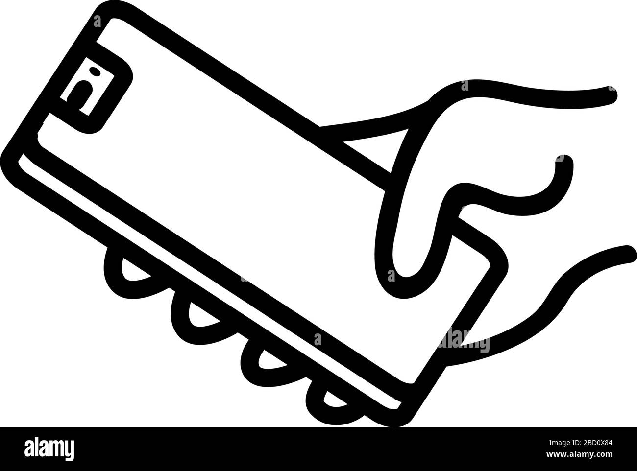 phone typing icon vector outline illustration Stock Vector Image & Art ...