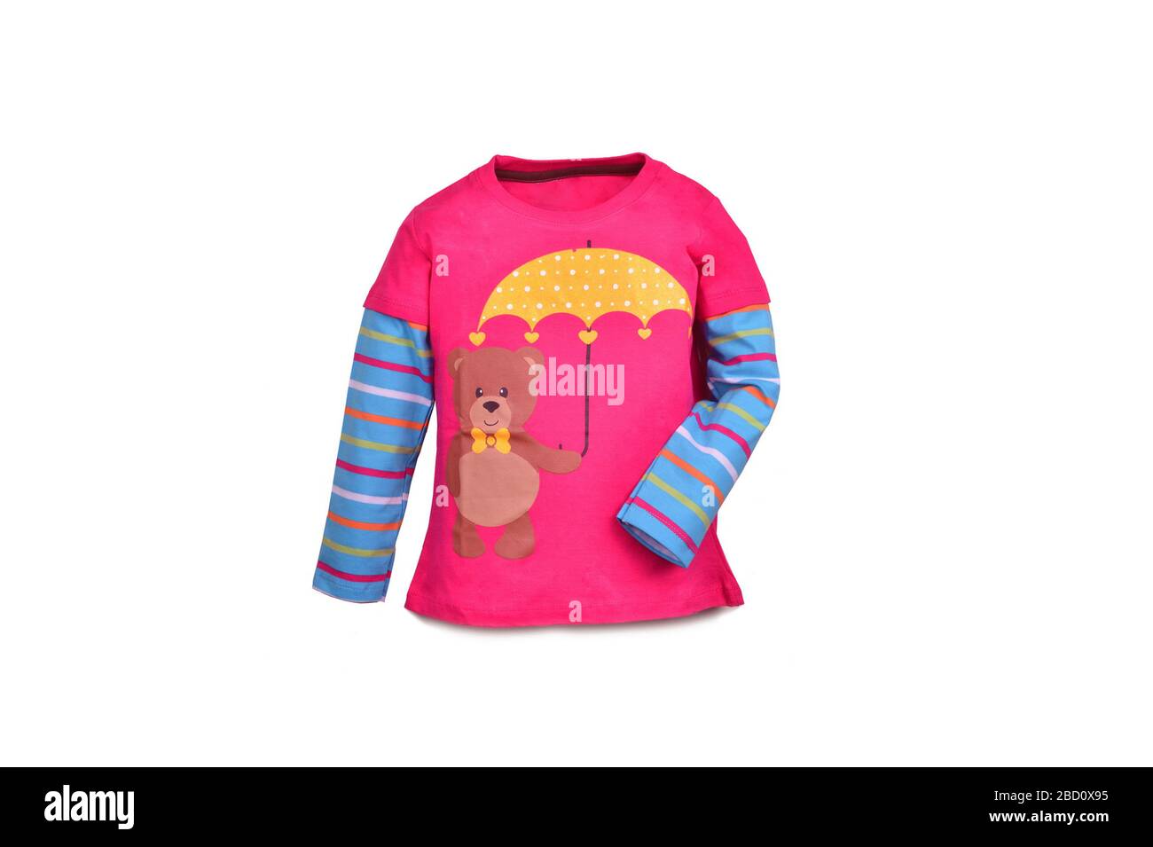 Colorful children clothes isolated in white background Stock Photo - Alamy