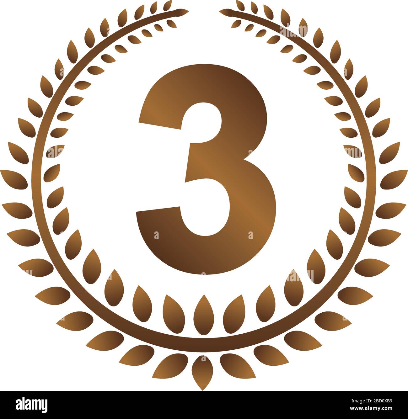 wreath frame ranking illustration . 3rd place (bronze Stock Vector ...