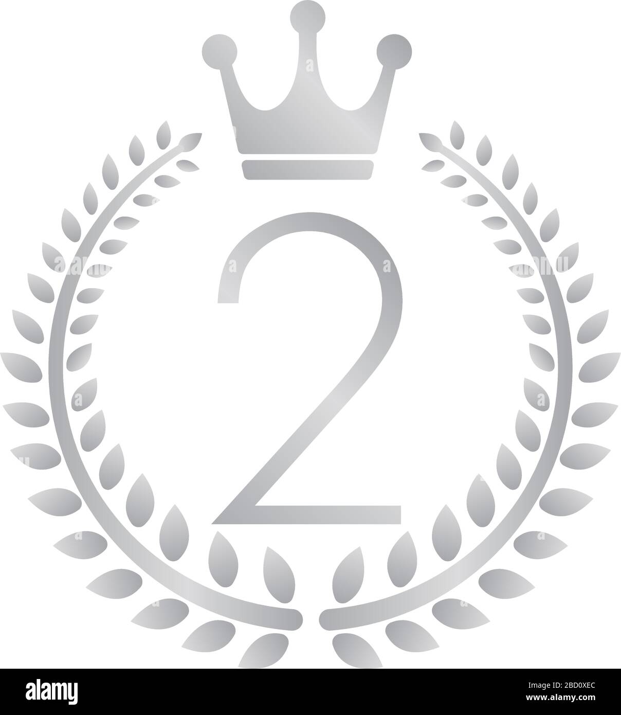 wreath frame ranking illustration . 2nd place (silver Stock Vector ...