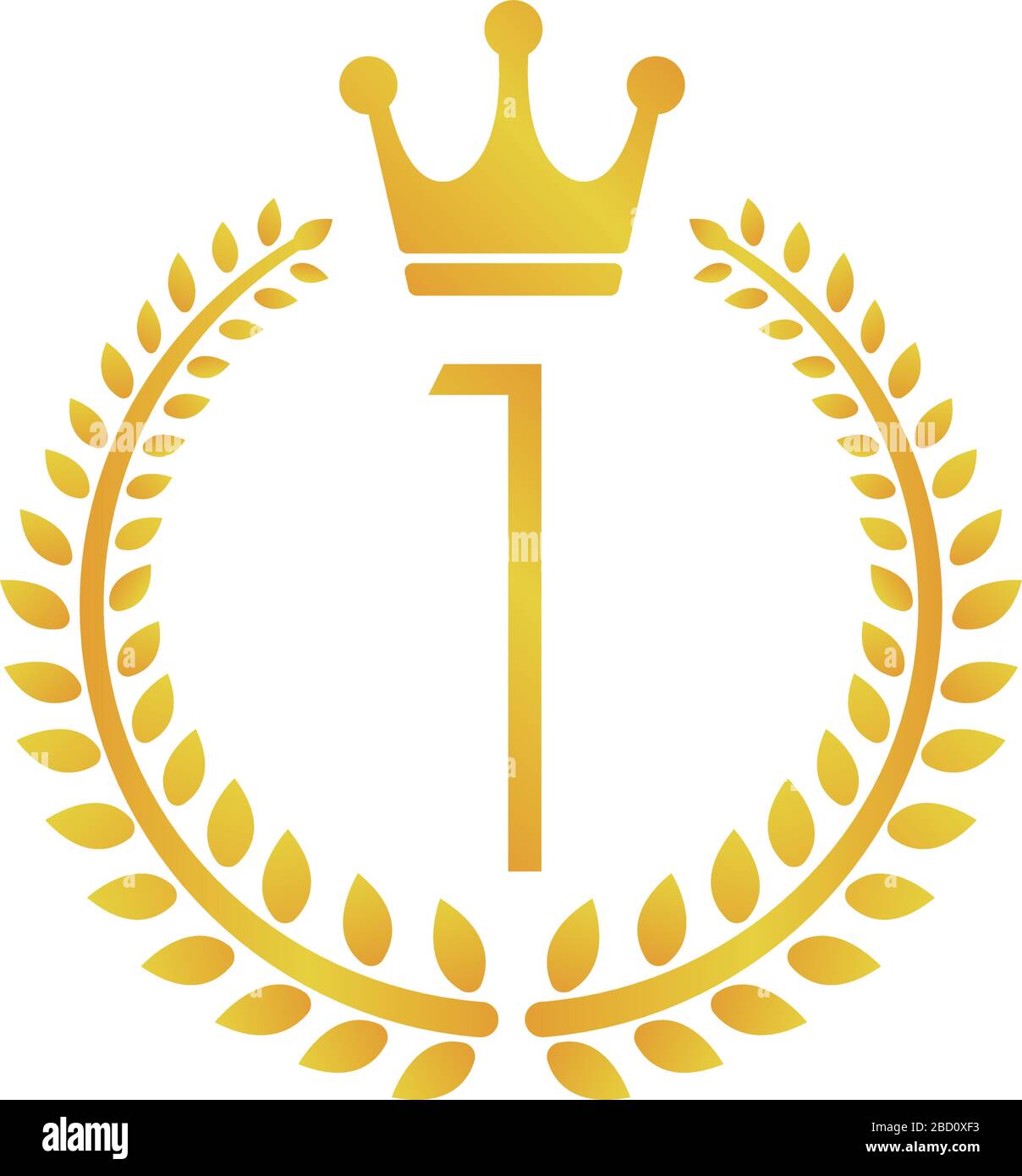 wreath frame ranking illustration . 1st place (gold Stock Vector Image ...