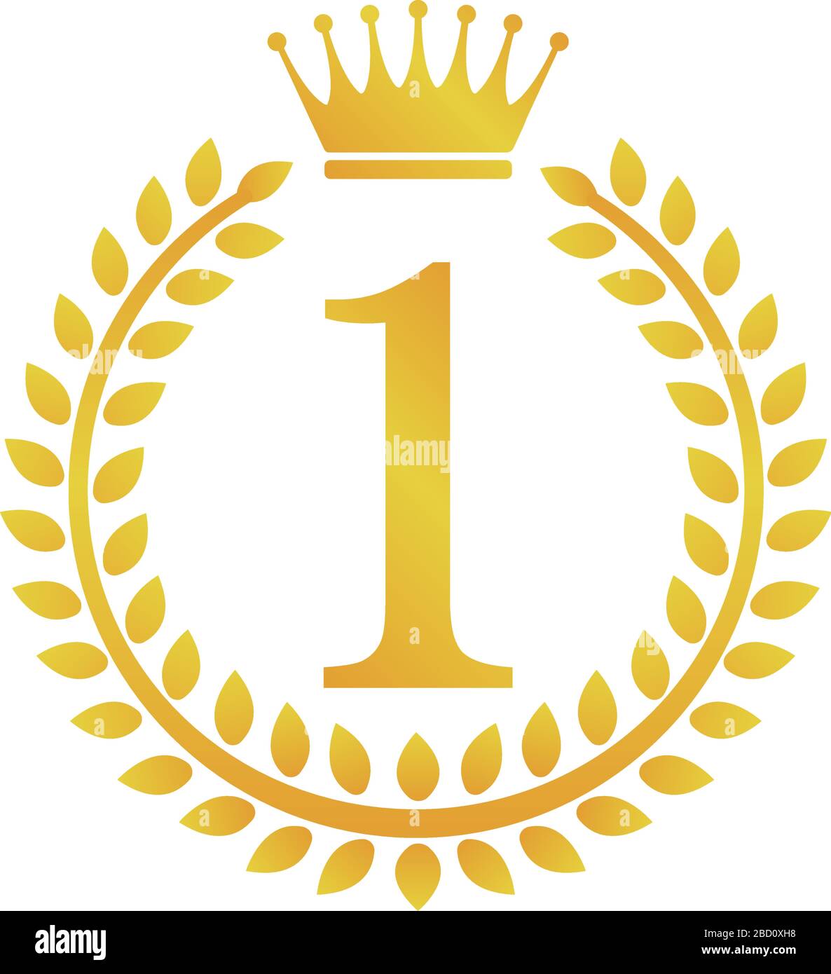 wreath frame ranking illustration . 1st place (gold Stock Vector Image ...