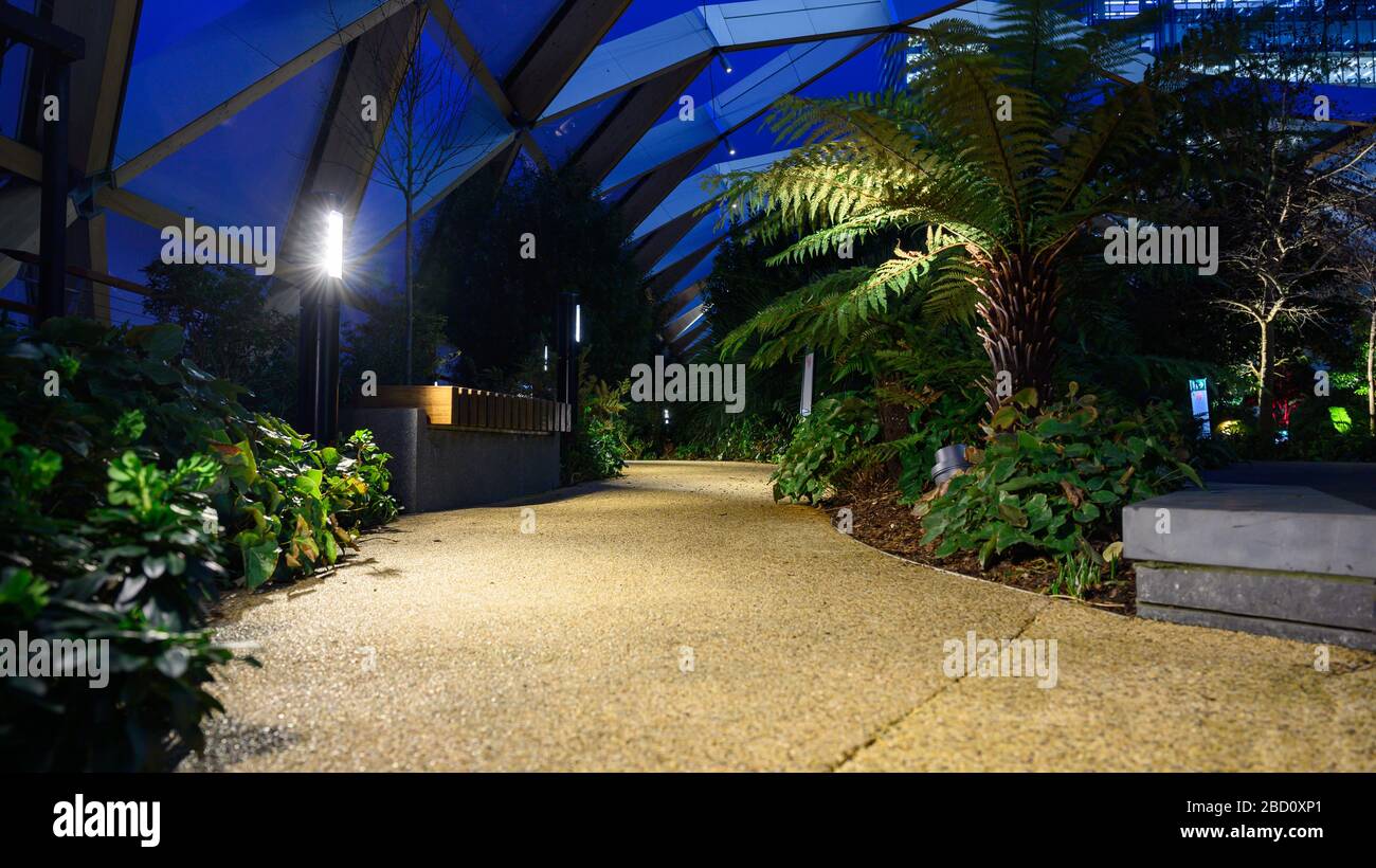 Canary Wharf Crossrail station - landscape design by Gillespies Stock ...