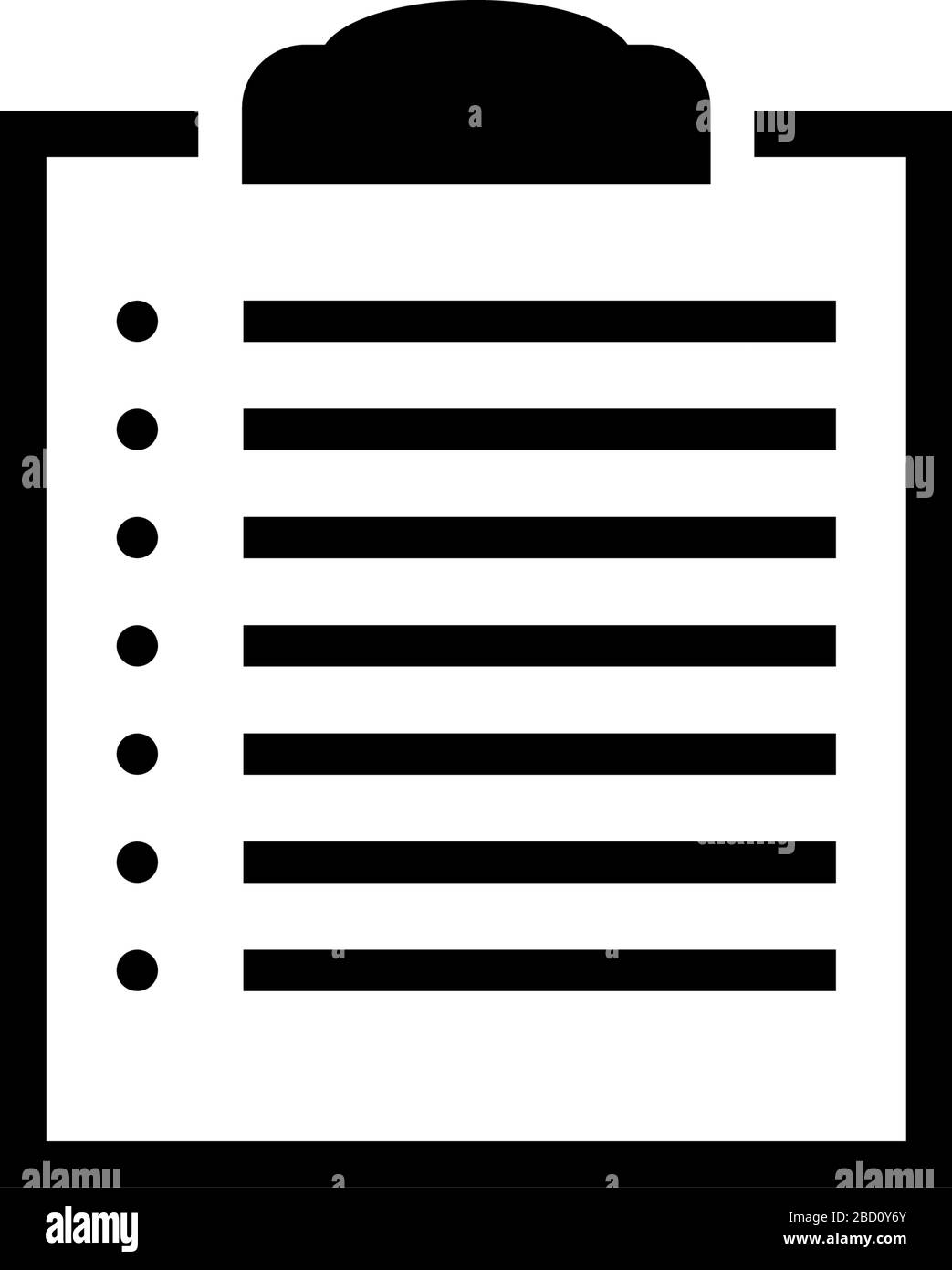 Clipboard List, Checklist Document. Flat Vector Icon illustration ...