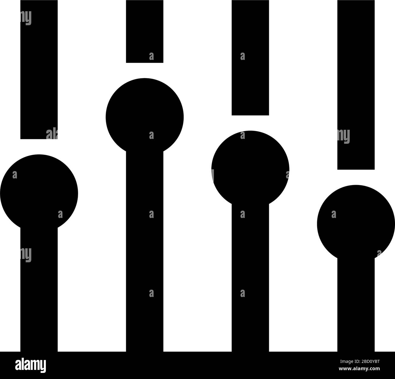 Slider Equalizer, Music Volume Mixer. Flat Vector Icon illustration ...