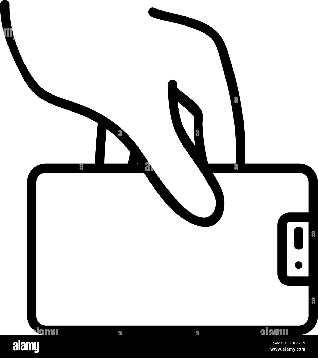 phone sensor icon vector outline illustration Stock Vector Image & Art ...