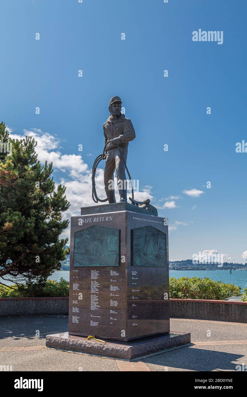 Safe Return Statue in Bellingham Stock Photo - Alamy