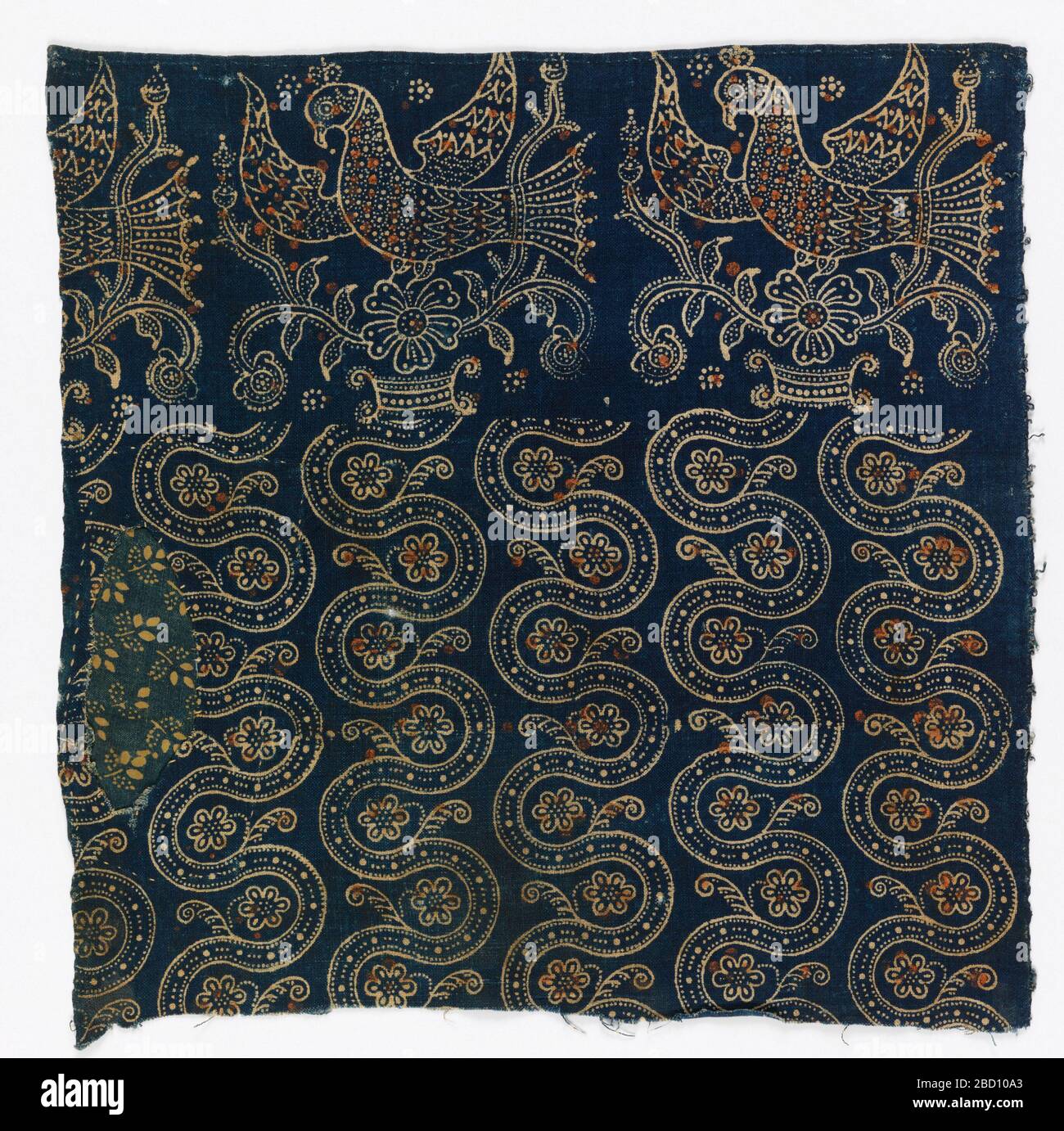 Textile. Research in ProgressFragment of resist-printed linen with ...